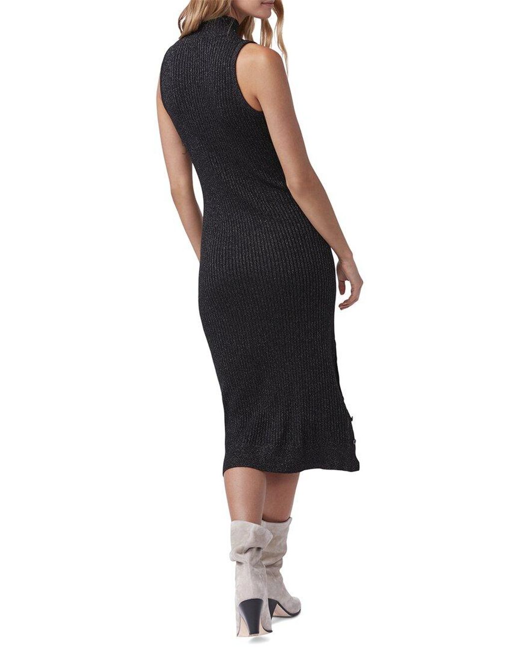 PAIGE Zariah Wool-Blend Dress in Black | Lyst UK