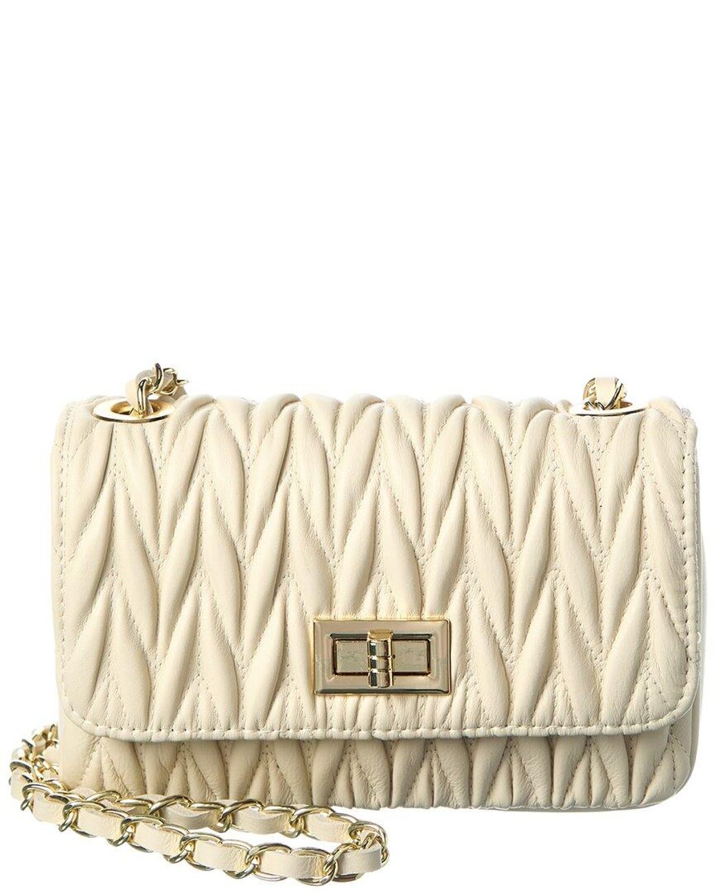 Persaman New York Lyla Quilted Leather Crossbody in Natural | Lyst