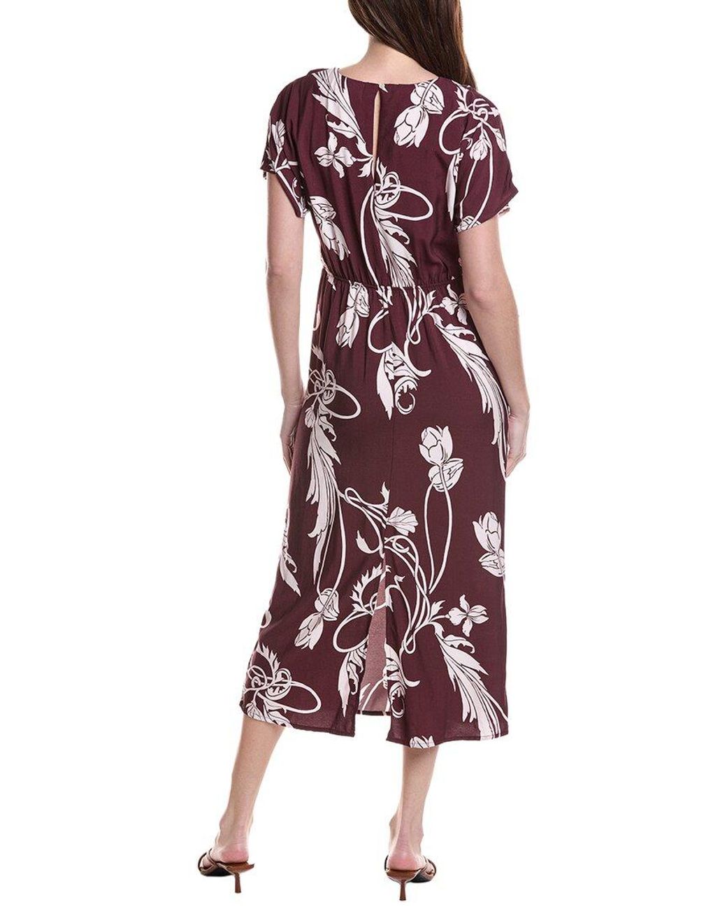 ANNA KAY Malora Print Midi Dress in Red | Lyst