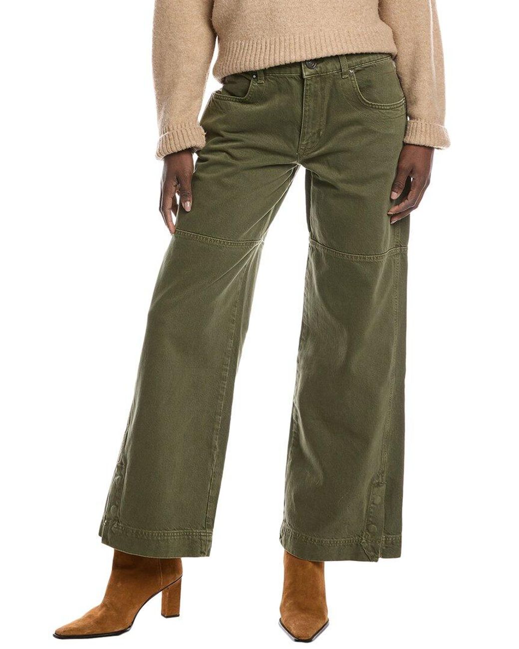 Free People Benji Relaxed Wide Leg Pant in Green | Lyst