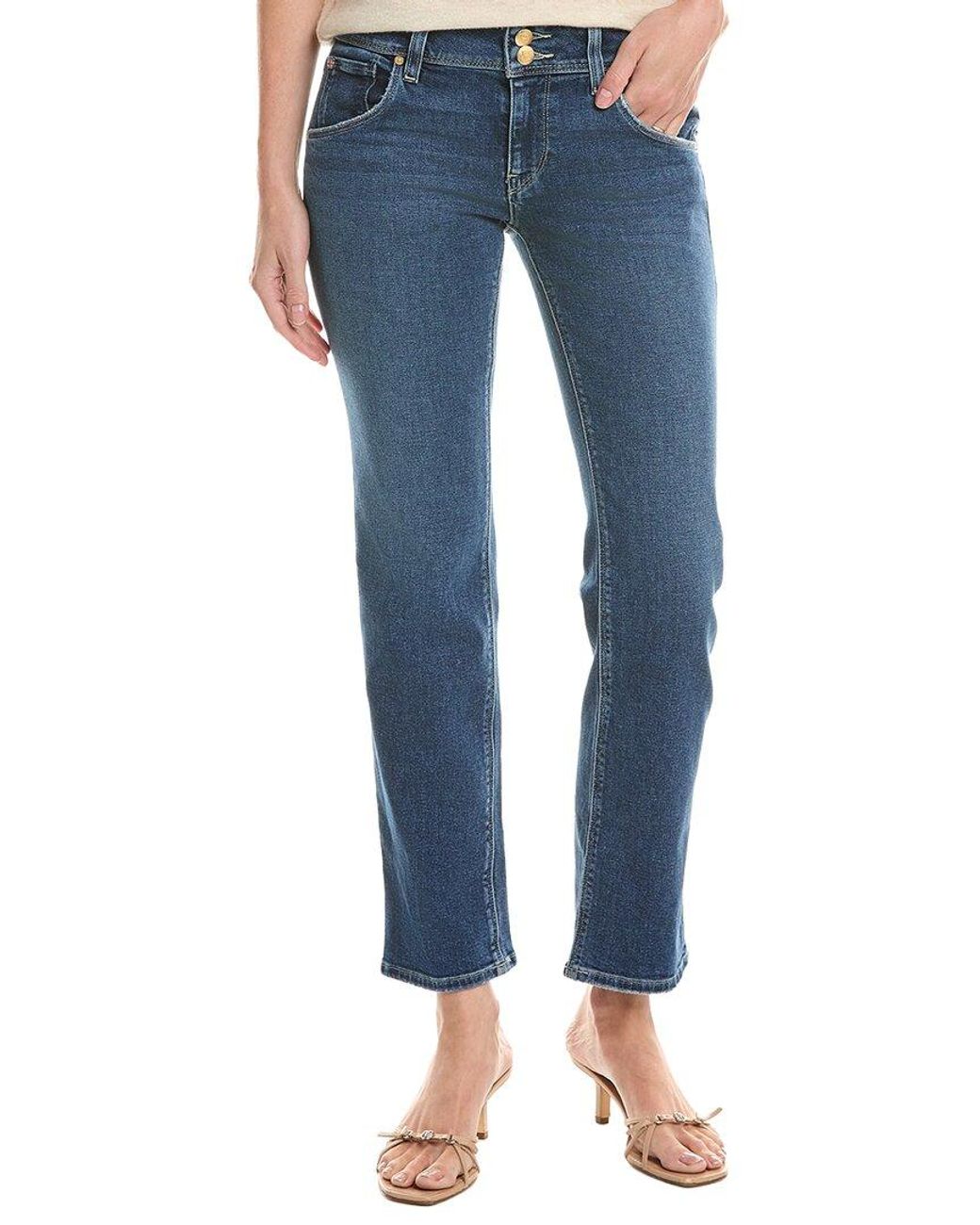 Hudson Jeans Beth Mid-Rise North Gate Straight Ankle Jean in Blue | Lyst UK