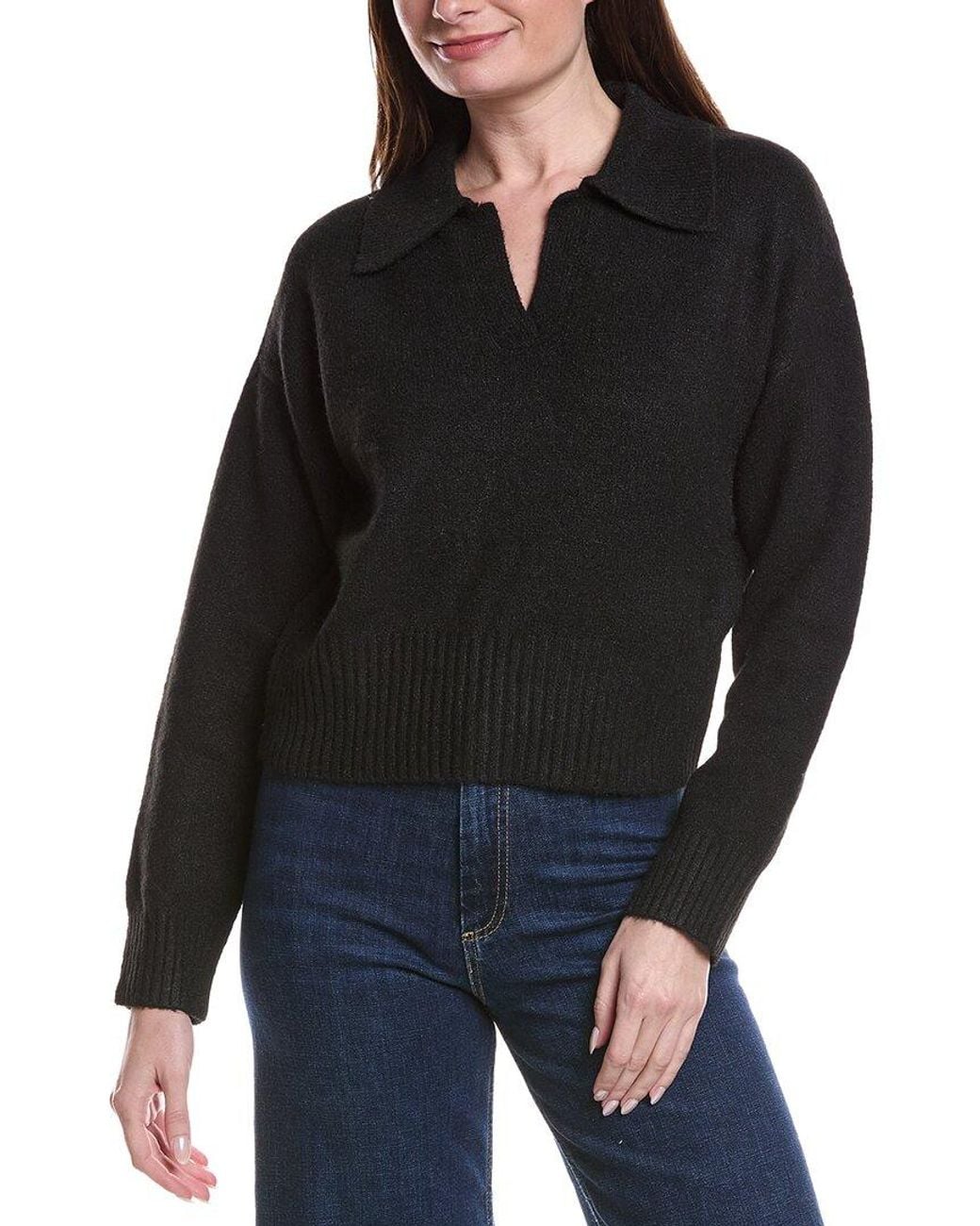 ANNA KAY Frida Polo Sweater in Black | Lyst