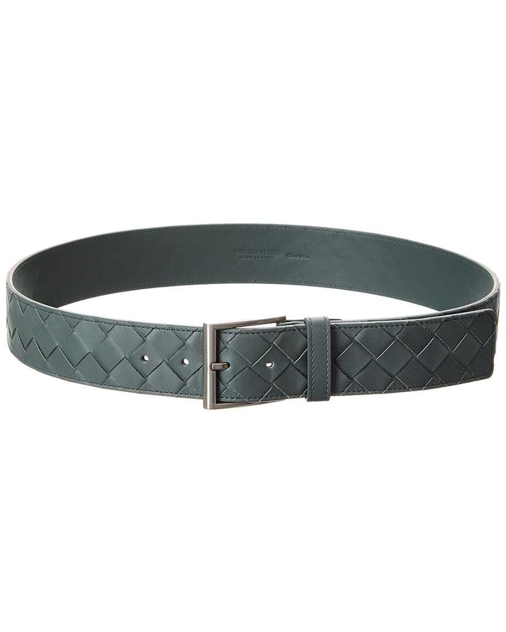 Bottega Veneta Intrecciato Leather Belt in Green for Men | Lyst UK