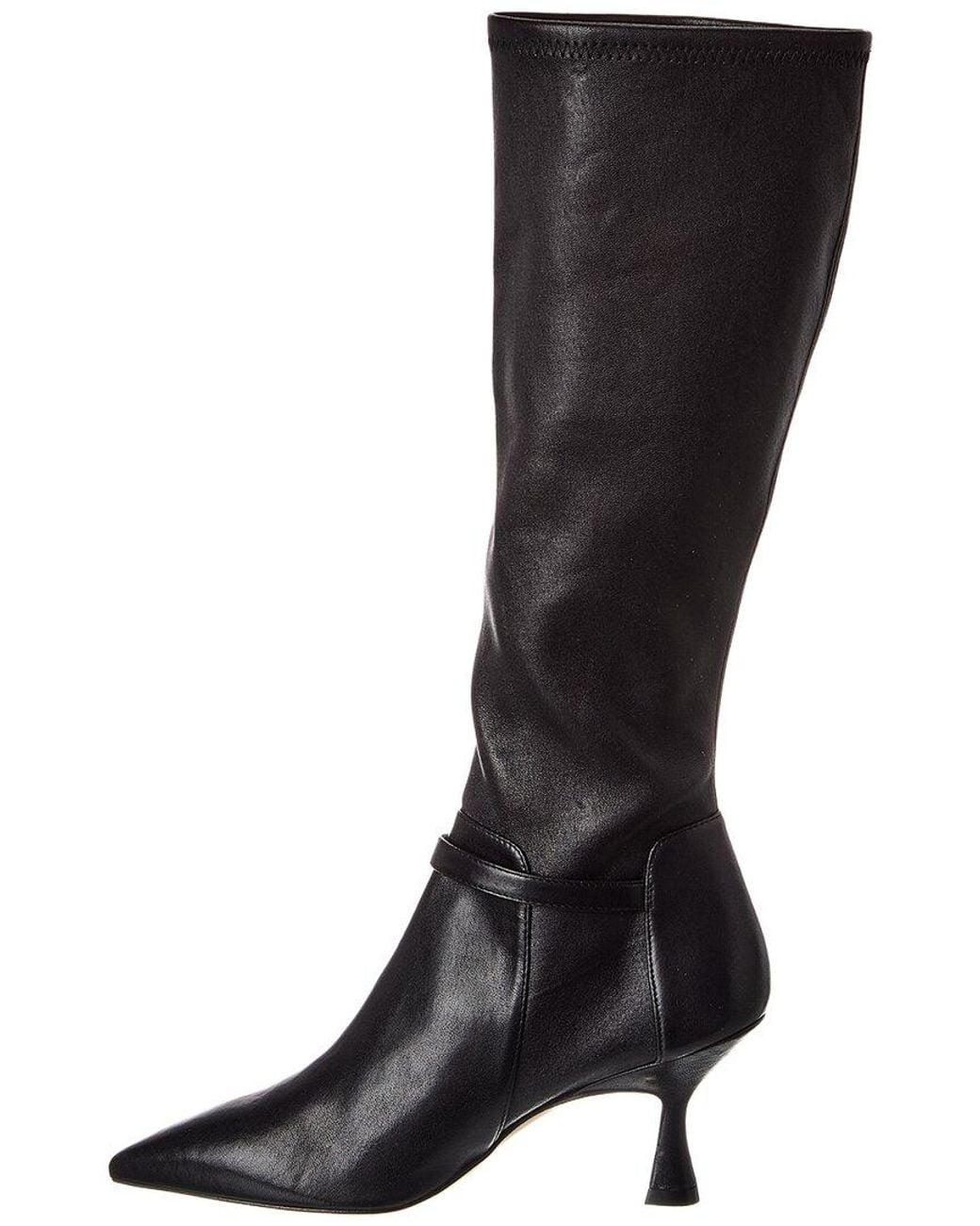Stuart Weitzman Lori 75 Leather Boot in Black | Lyst UK