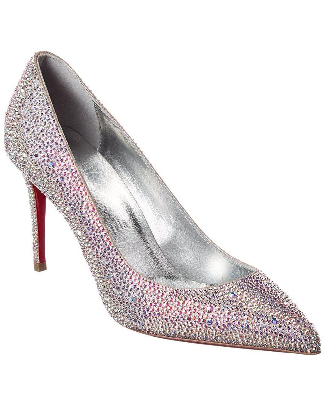 Christian Louboutin Kate 85 Strass Suede Pump in Pink | Lyst UK