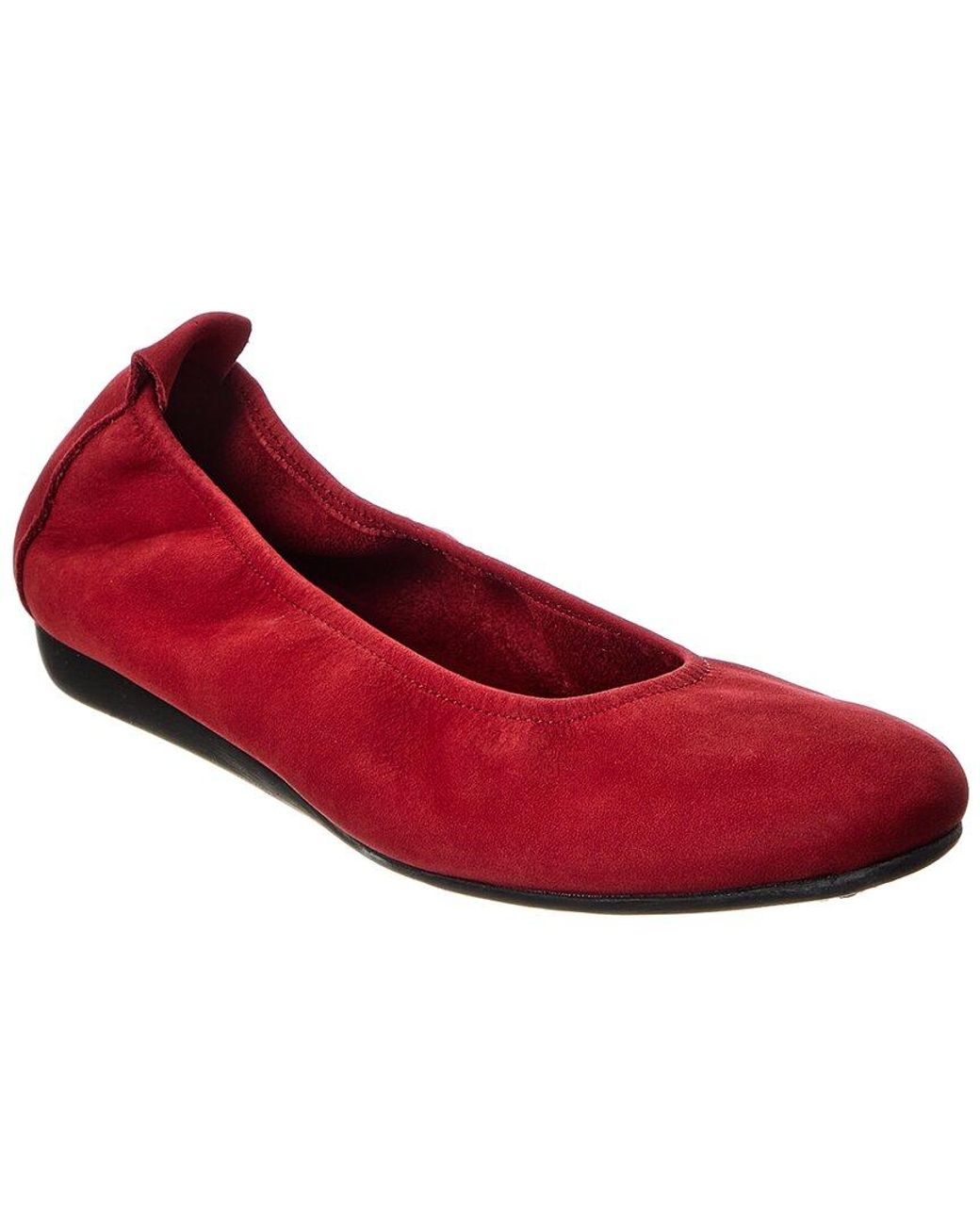 Arche Laius Leather Flat in Red | Lyst