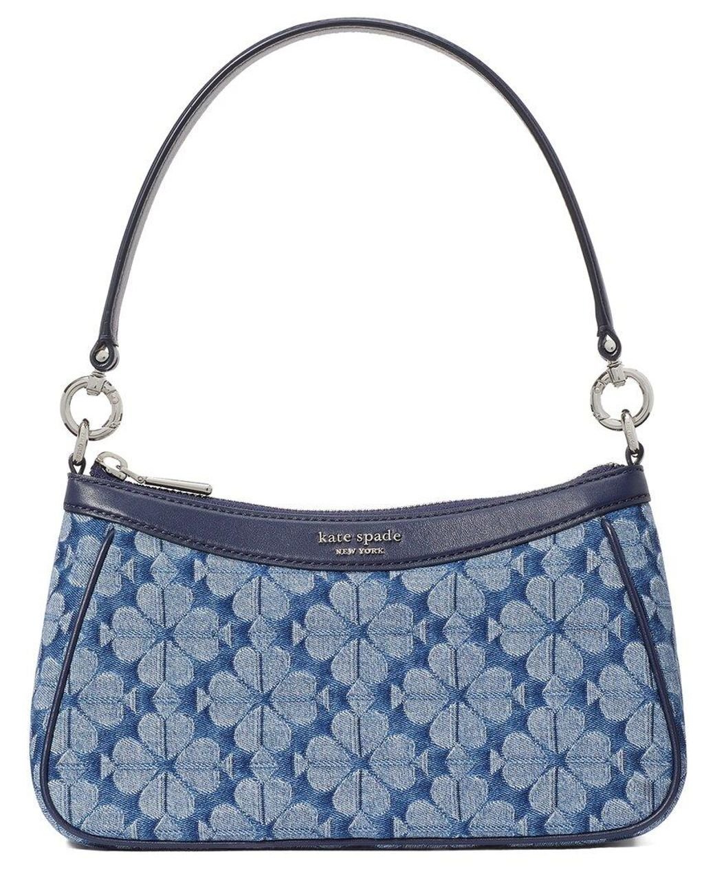 Kate Spade Spade Flower Jacquard Denim Convertible Shoulder Bag in Blue ...
