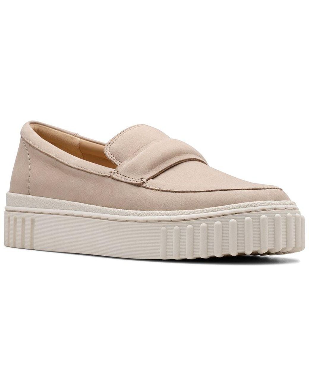 Clarks Mayhill Cove Nubuck Sneaker in White | Lyst