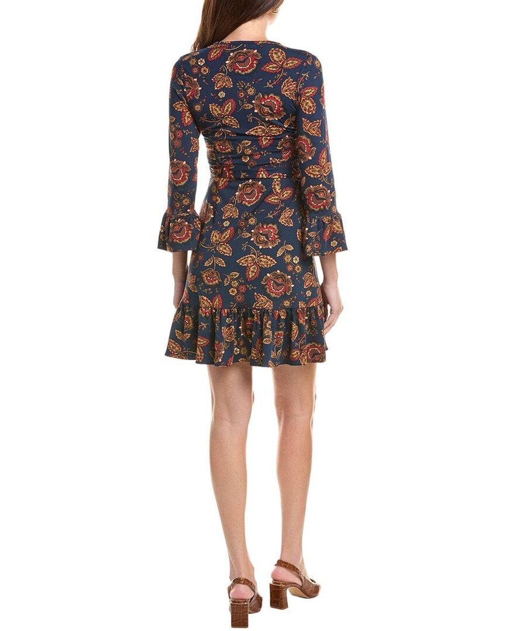 FLORA BEA NYC Skylar Wrap Dress in Blue | Lyst UK