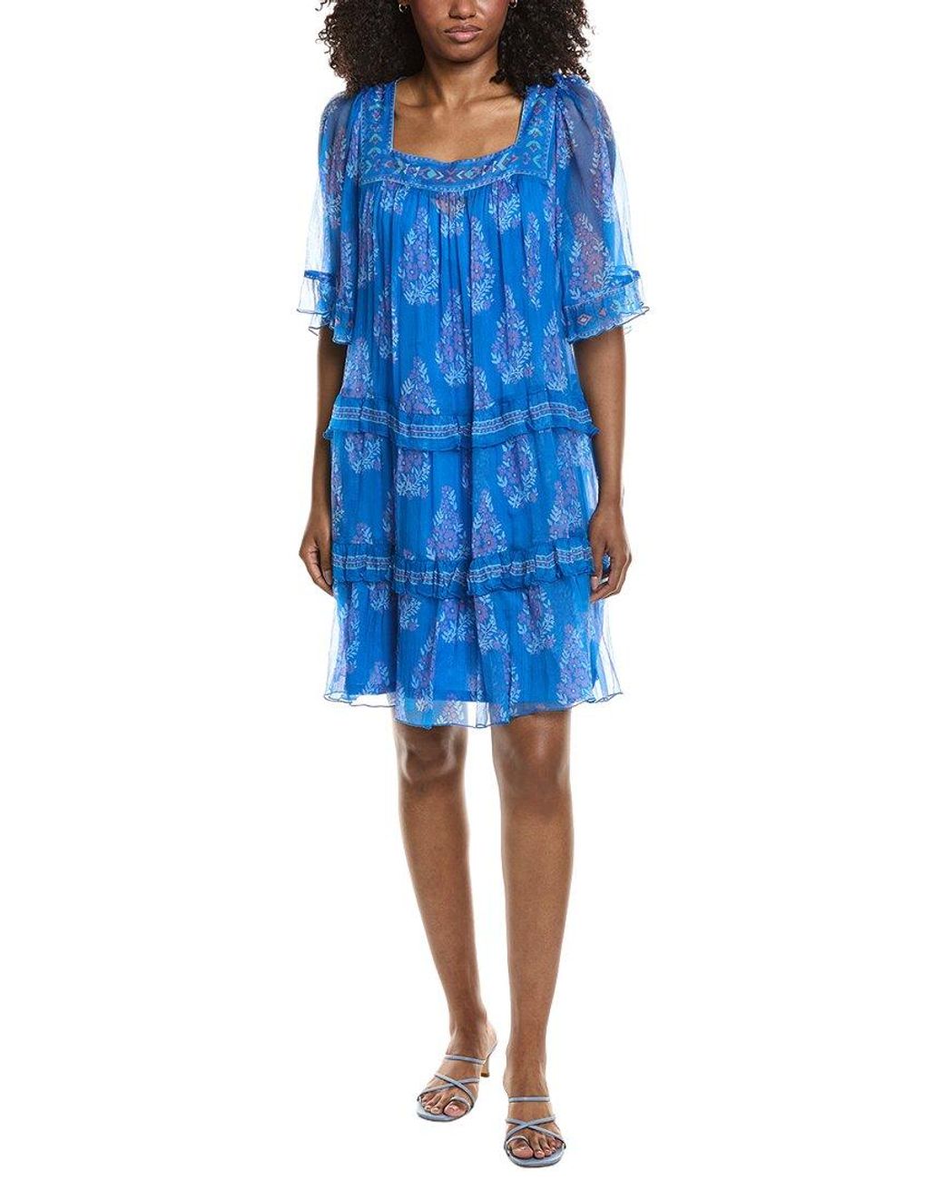 Johnny Was Wrenn Mini Dress in Blue | Lyst UK