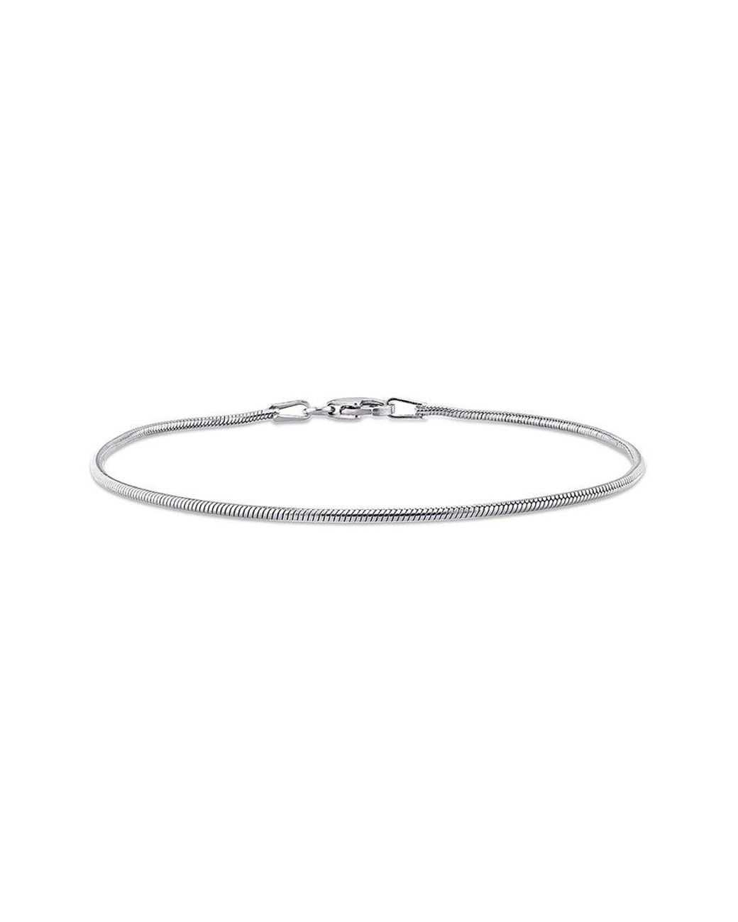 Italian Silver Snake Chain Bracelet in White | Lyst