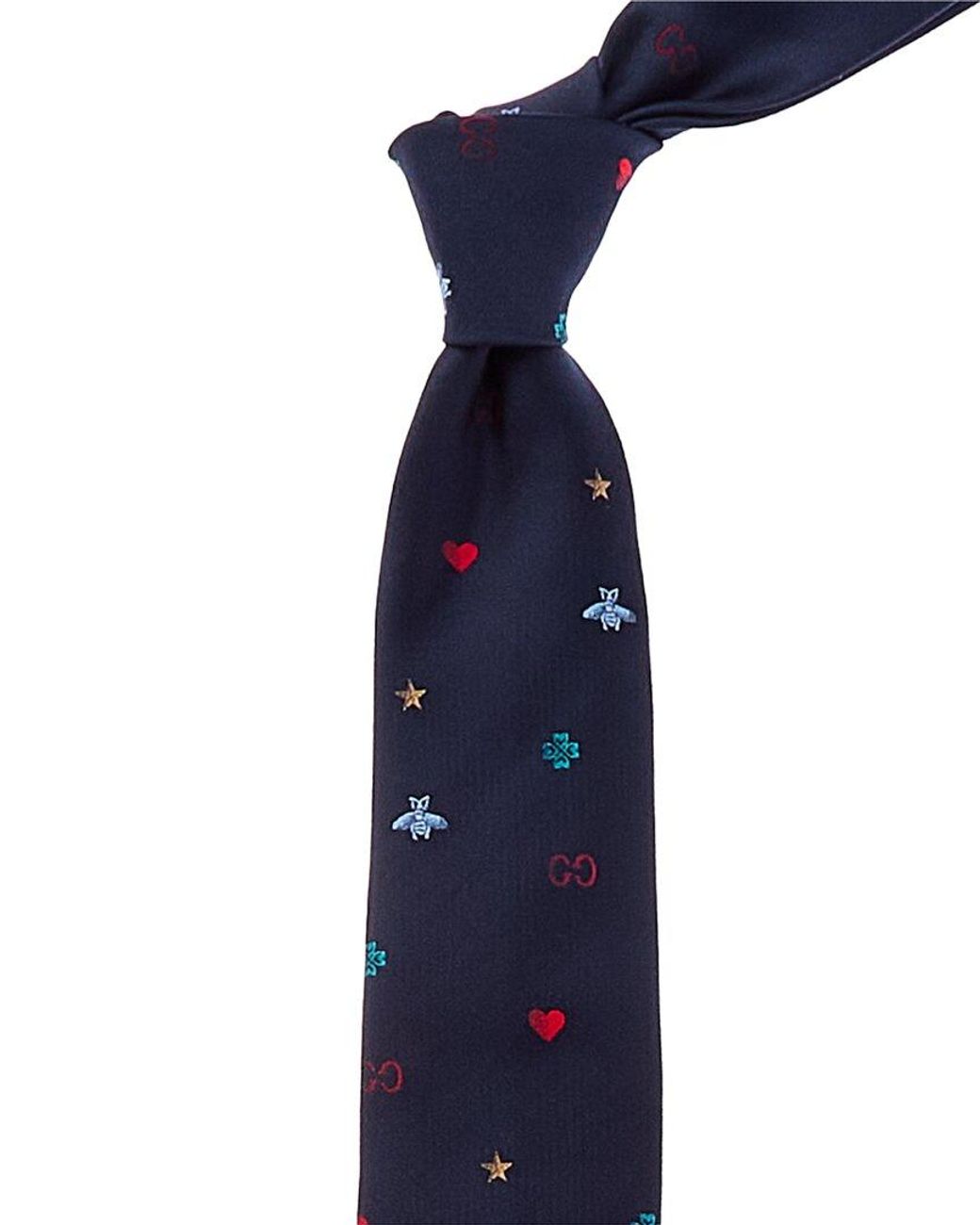 Gucci Icons Silk Tie in Blue for Men | Lyst