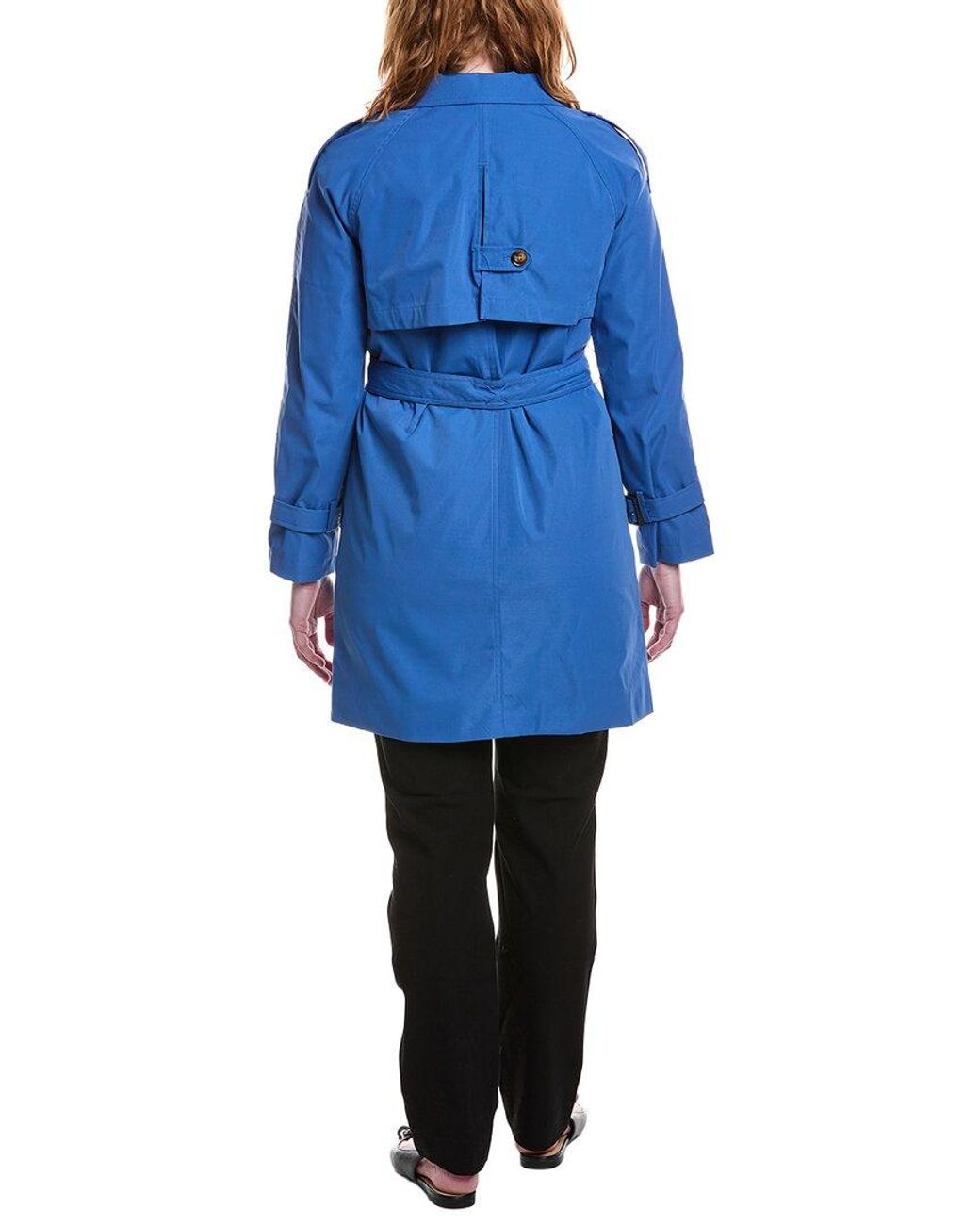 NVLT Classic Double-Breasted Trench Coat in Blue | Lyst