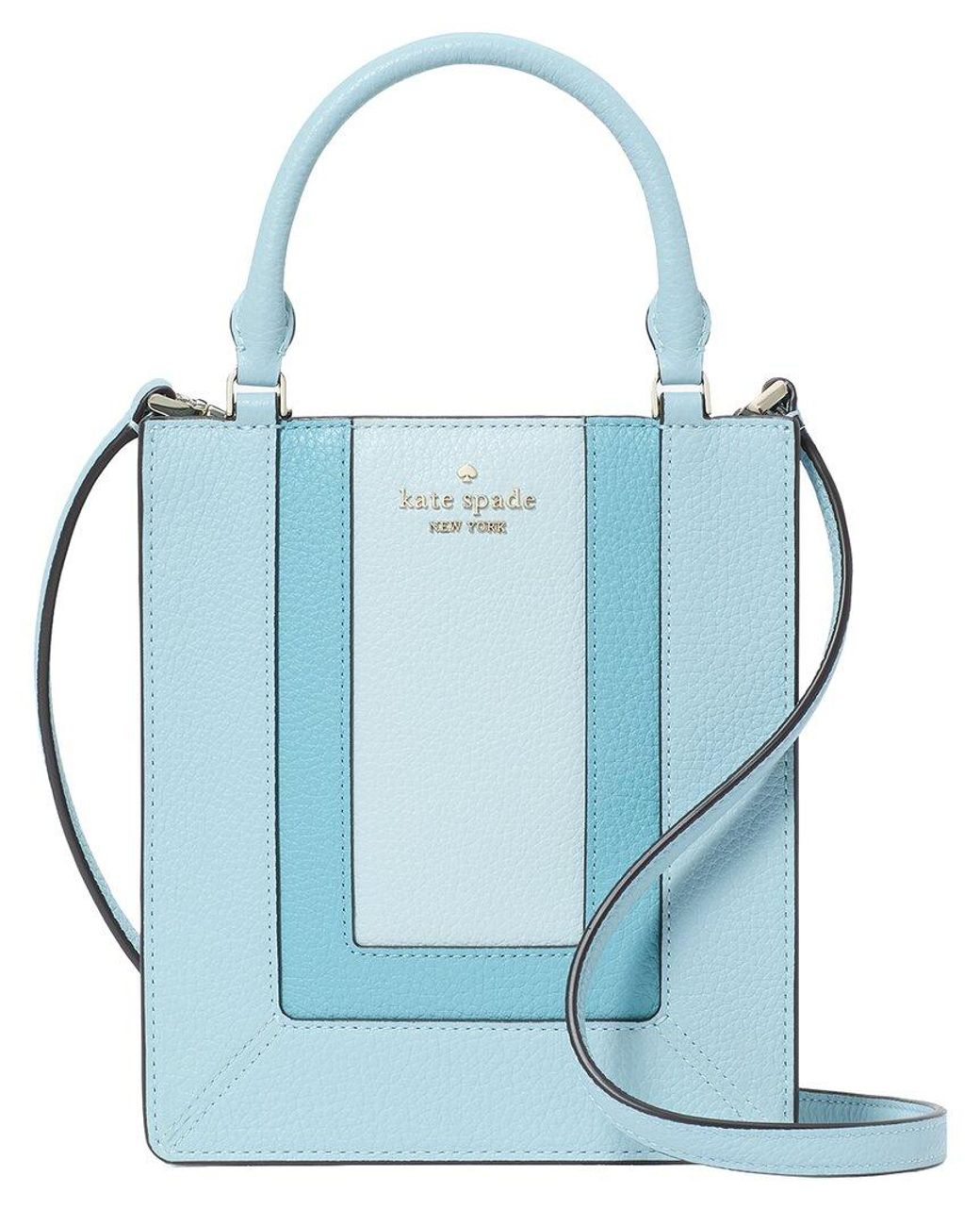 Kate Spade Lena Pieced Colorblocked Mini Tote in Blue | Lyst