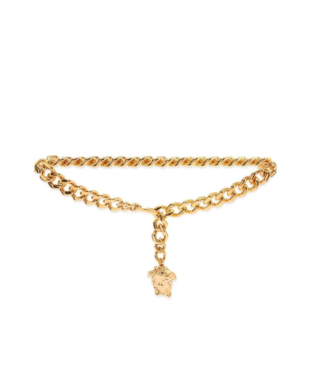 Versace La Medusa Oversized Chain Link Belt in Metallic | Lyst
