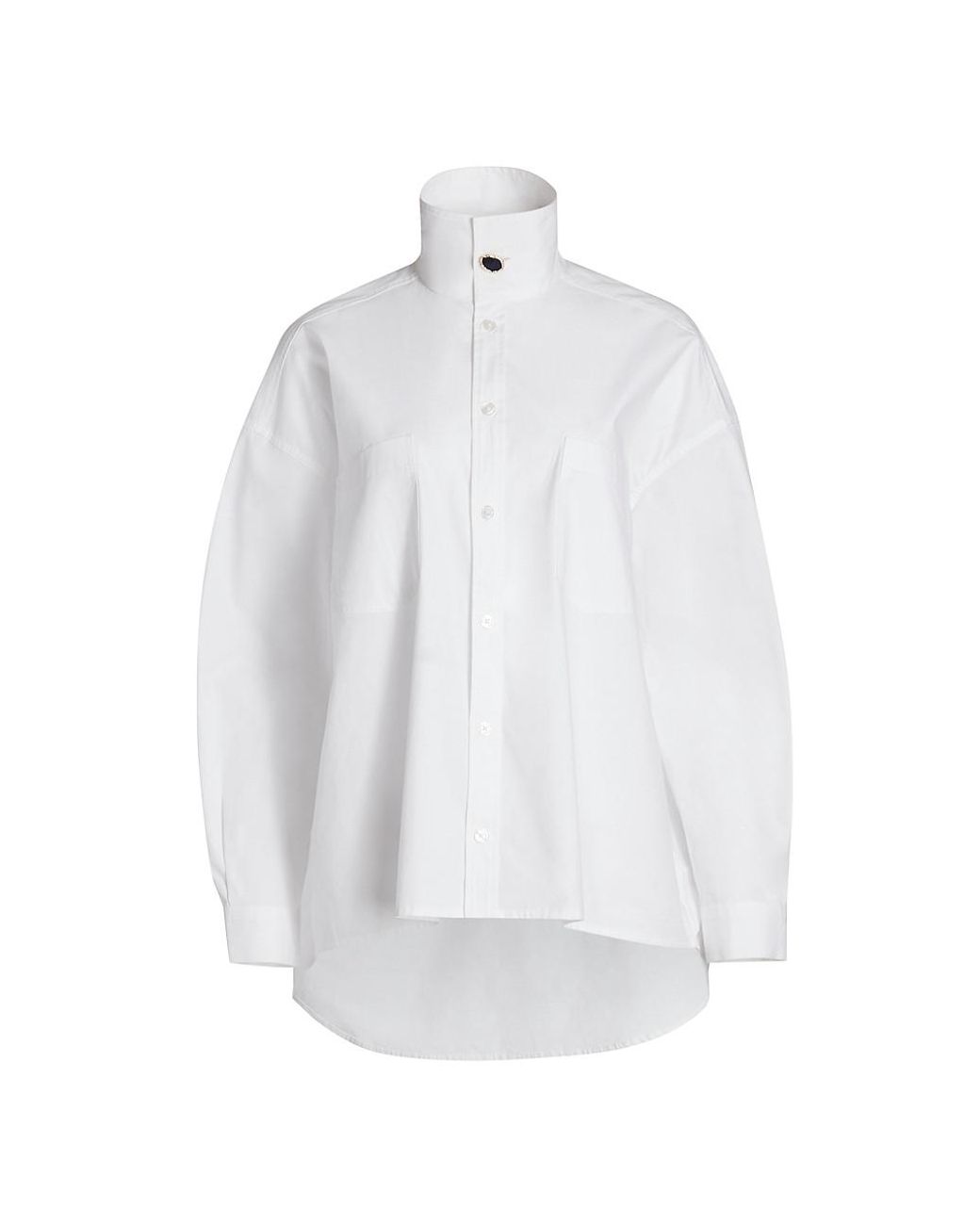 REMAIN Birger Christensen Cotton Robin Highneck Shirt in Bright White ...