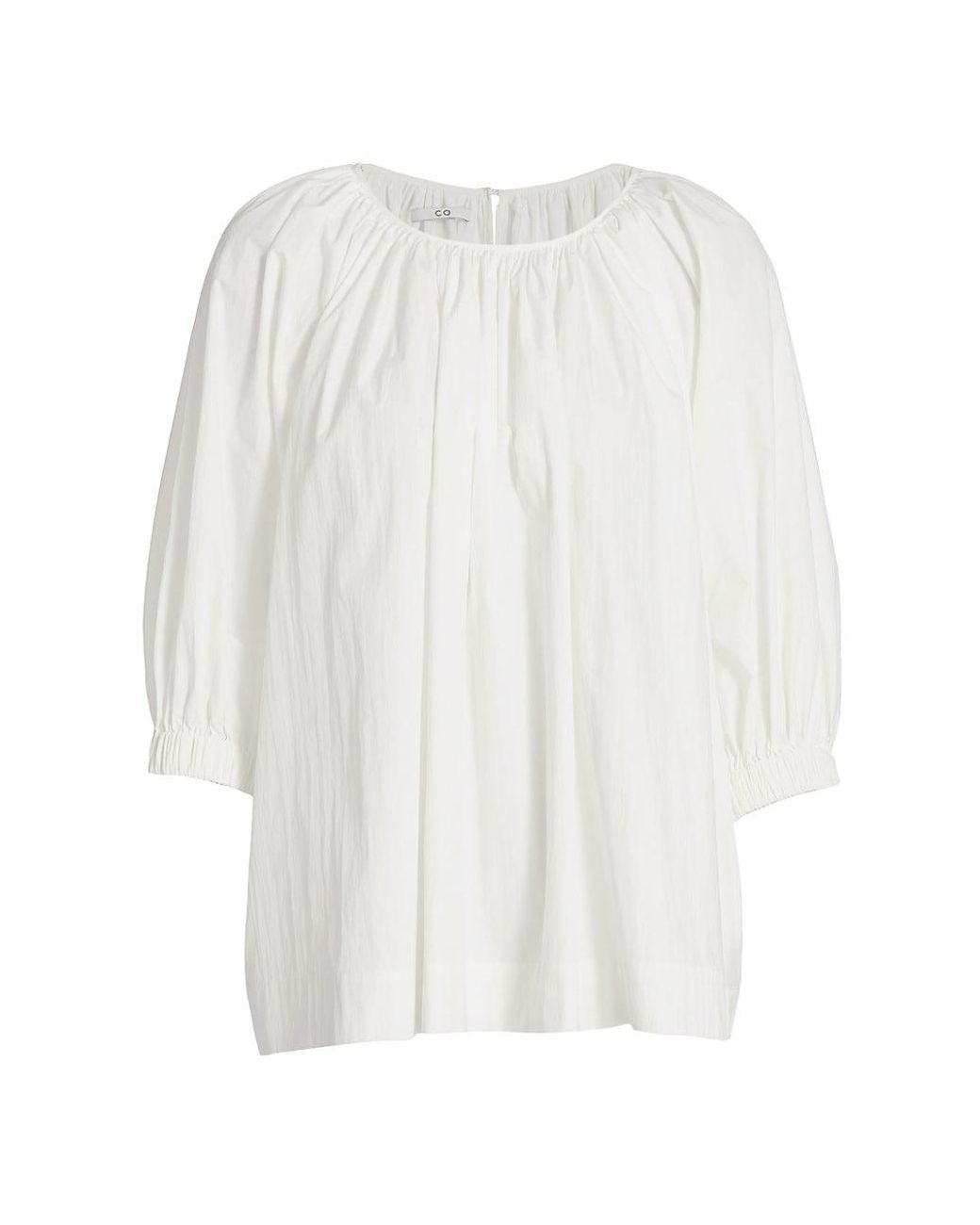 White Blouse With Puff Sleeves