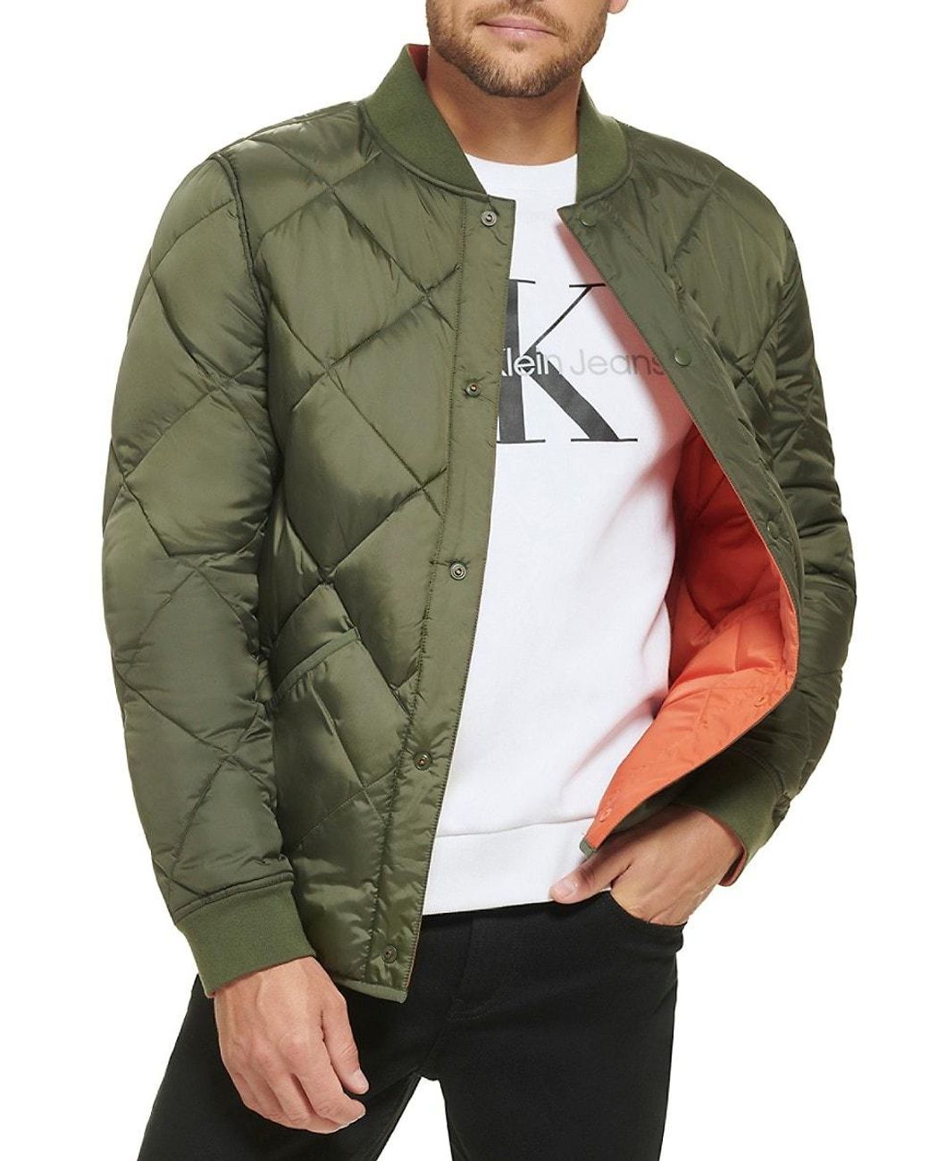 Calvin Klein Mens Outerwear Jacket,olive,x-large in Green for Men | Lyst UK