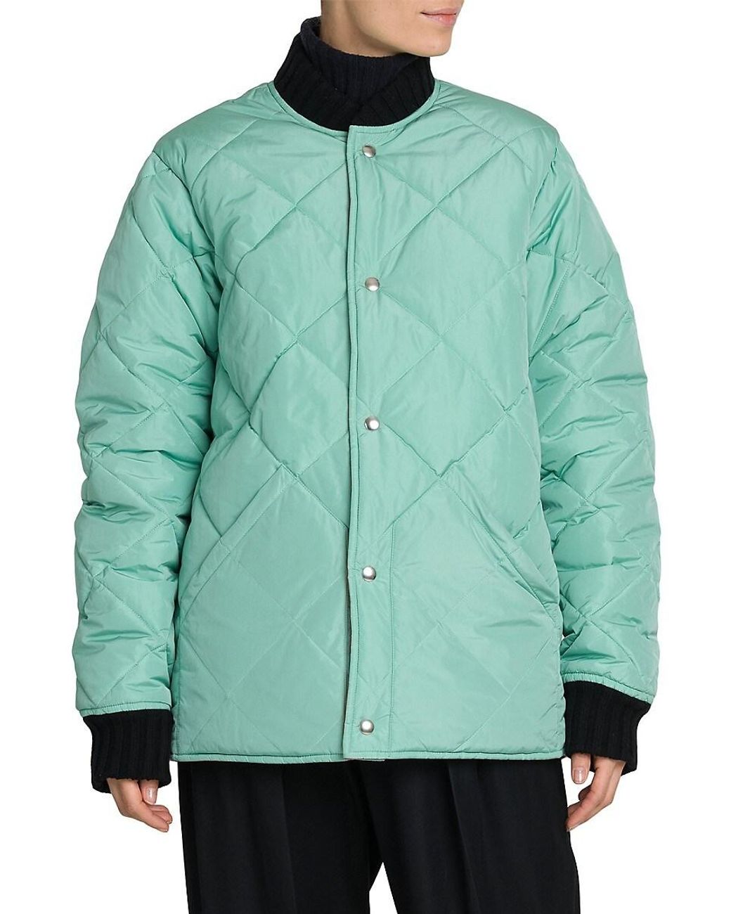 Plan C Padded Reversible Jacket in Green | Lyst