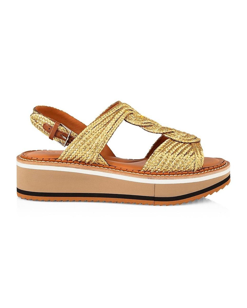 Robert Clergerie Ferdy Raffia Platform Sandals in Gold (Metallic) | Lyst Robert Clergerie Ferdy Raffia Platform Sandals in Gold (Metallic) | Lyst