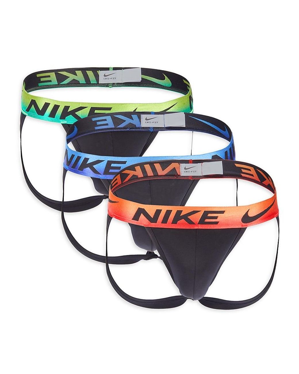 Nike 3-piece Logo Jock Strap Briefs in White for Men | Lyst UK