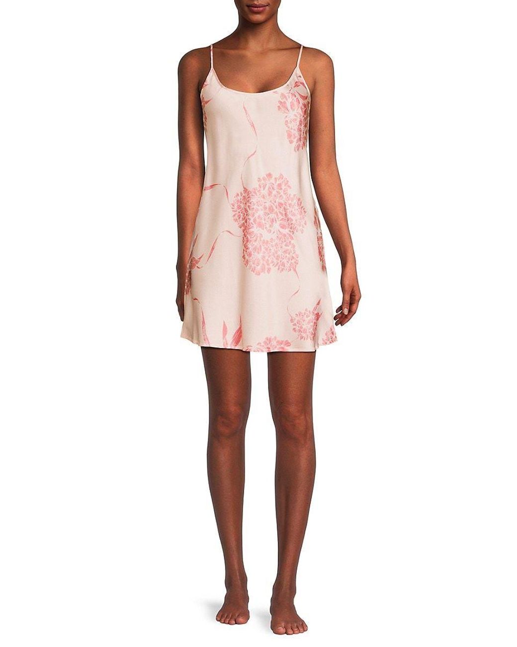 La Perla Floral Silk Nightgown In Pink Lyst