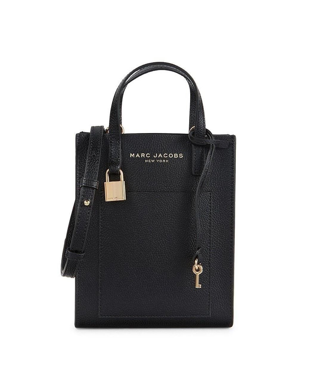 Marc Jacobs Micro Mini Leather Tote in Black | Lyst