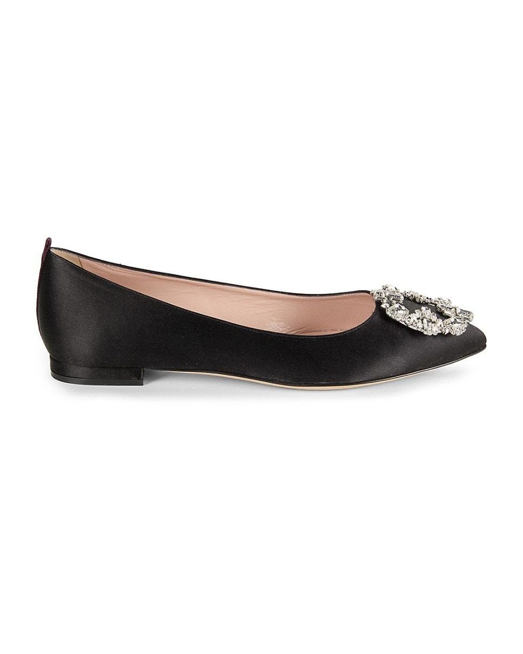SJP by Sarah Jessica Parker Sonnet Crystal Satin Flats in Pink | Lyst