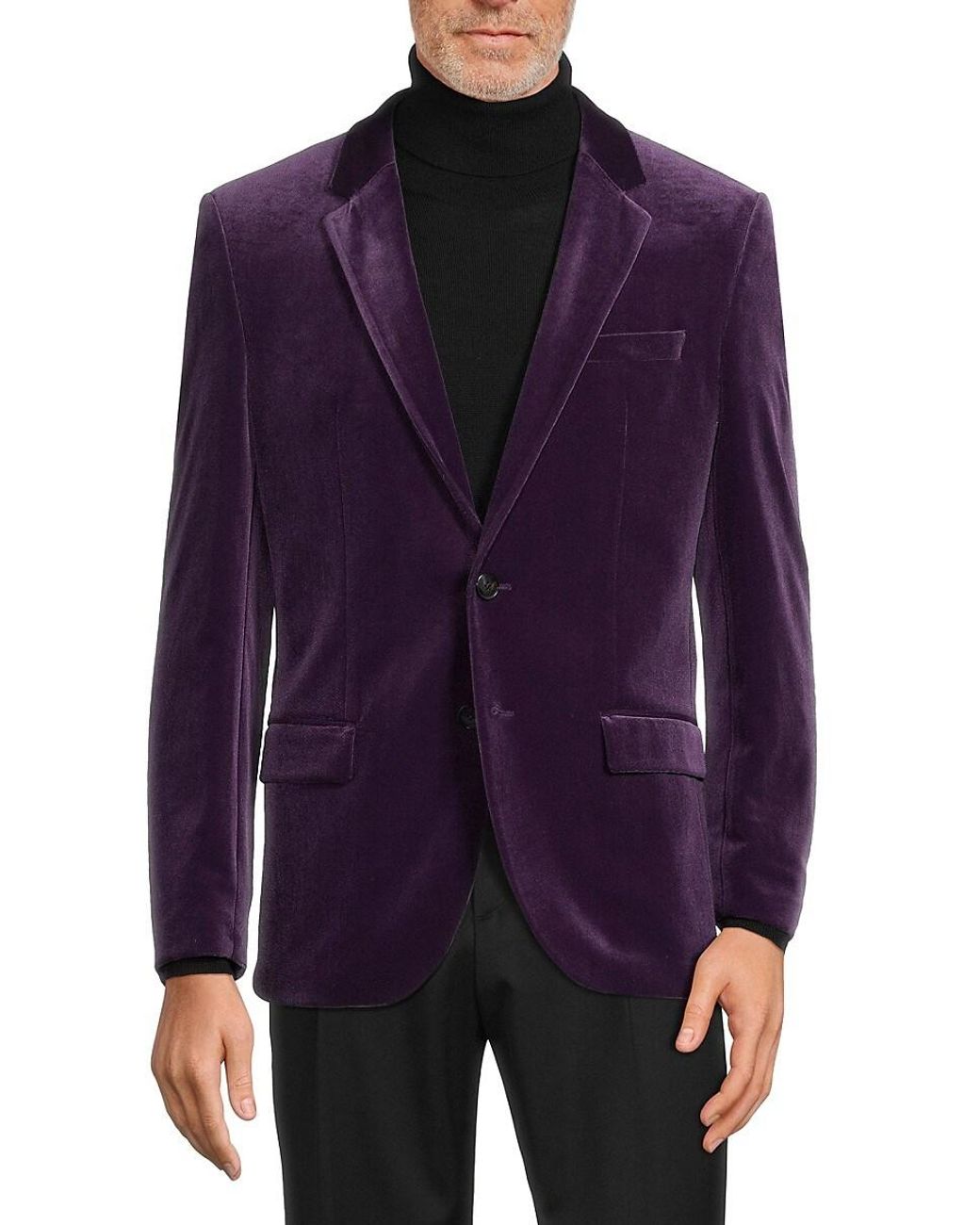 HUGO Henry Velvet Slim Fit Blazer in Purple for Men | Lyst