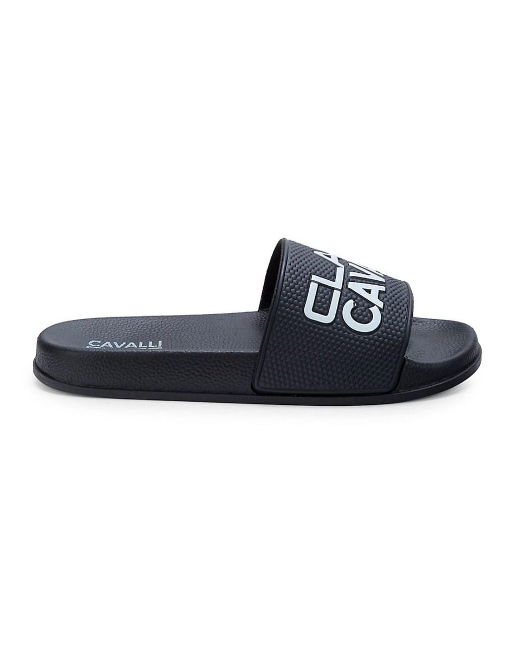 Cavalli Class by Roberto Cavalli Logo Slides in Blue for Men | Lyst