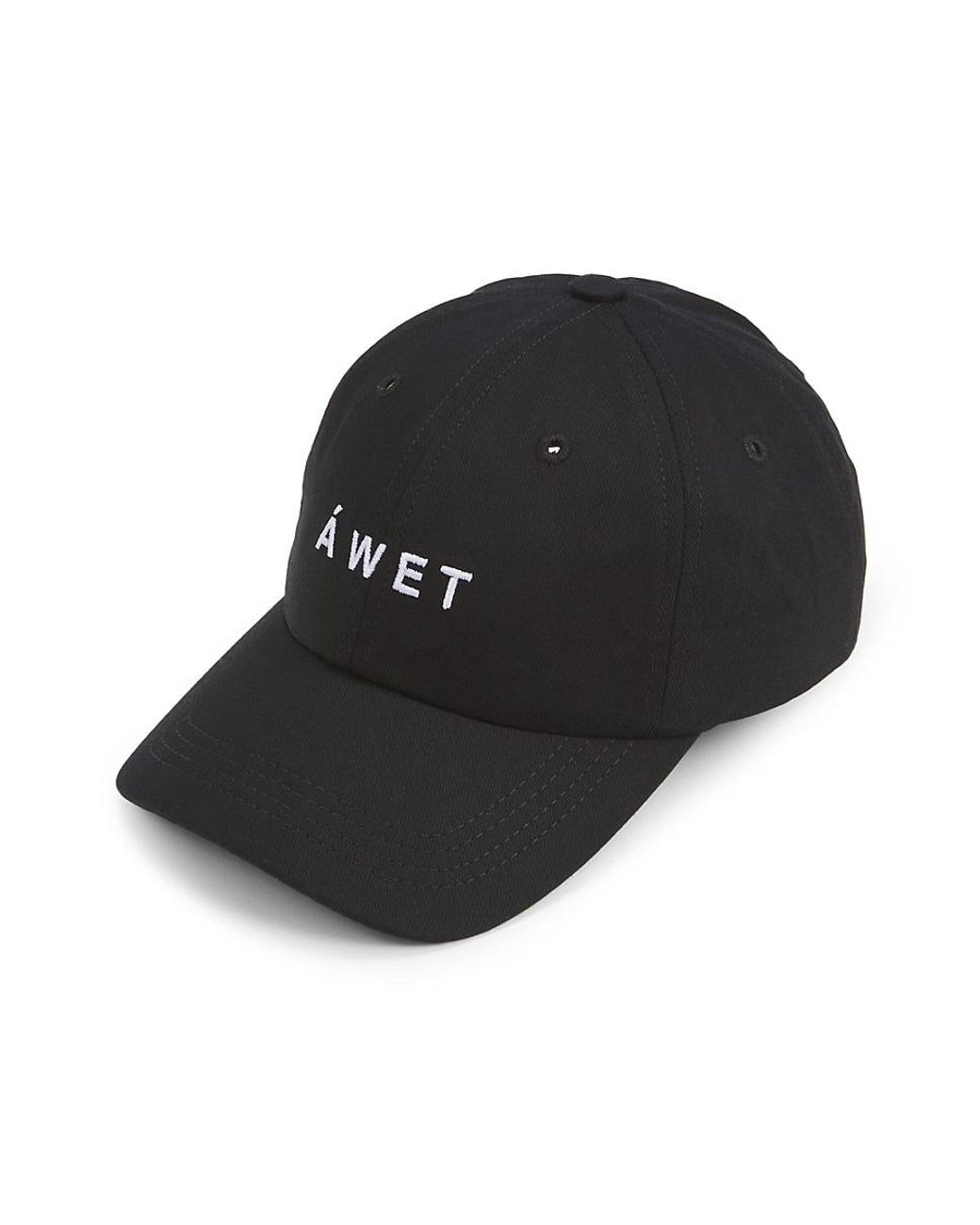 Awet Cotton Logo Baseball Cap in Black for Men | Lyst