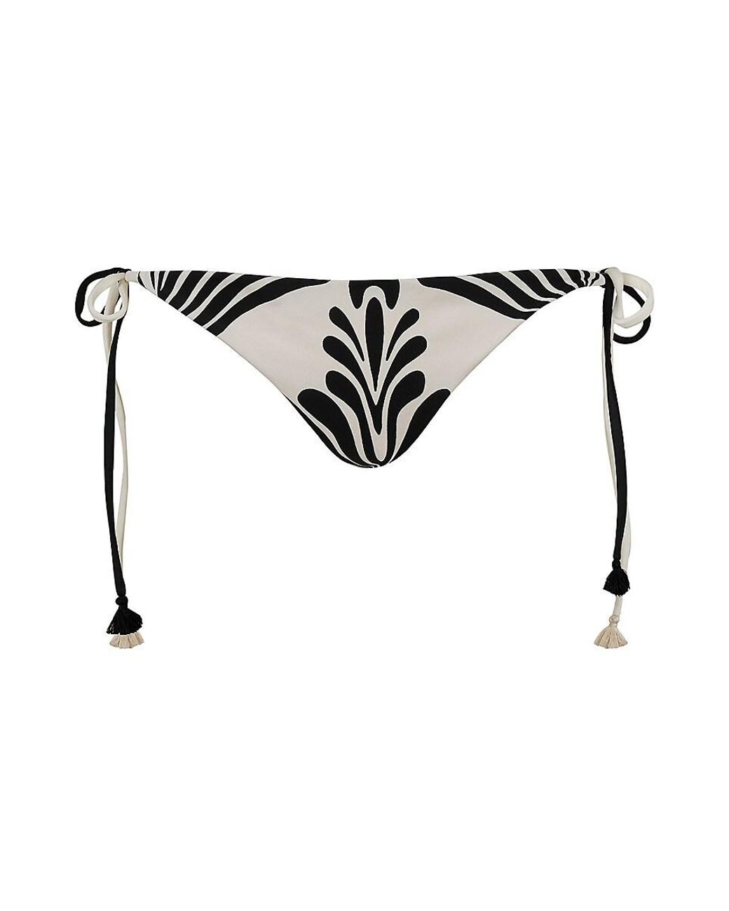 Johanna Ortiz Tembea Tasseled Bikini Bottom in Black | Lyst