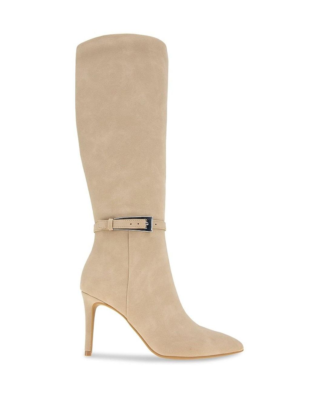 BCBGeneration Abbin Nubuck Knee Boots in White | Lyst