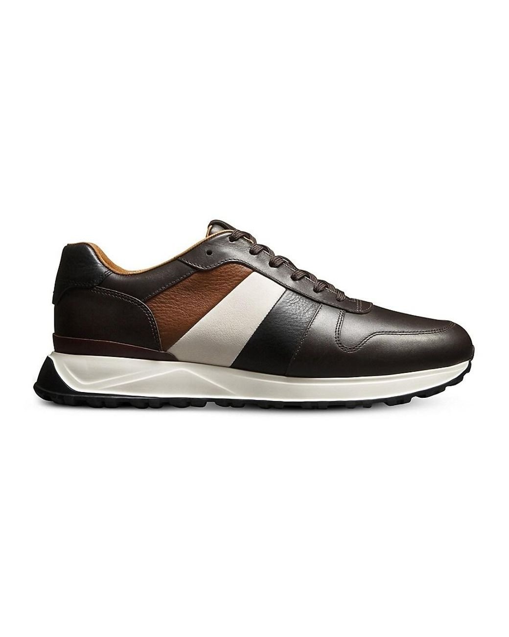 Allen Edmonds Lawson Colorblock Leather Sneakers in Brown for Men | Lyst