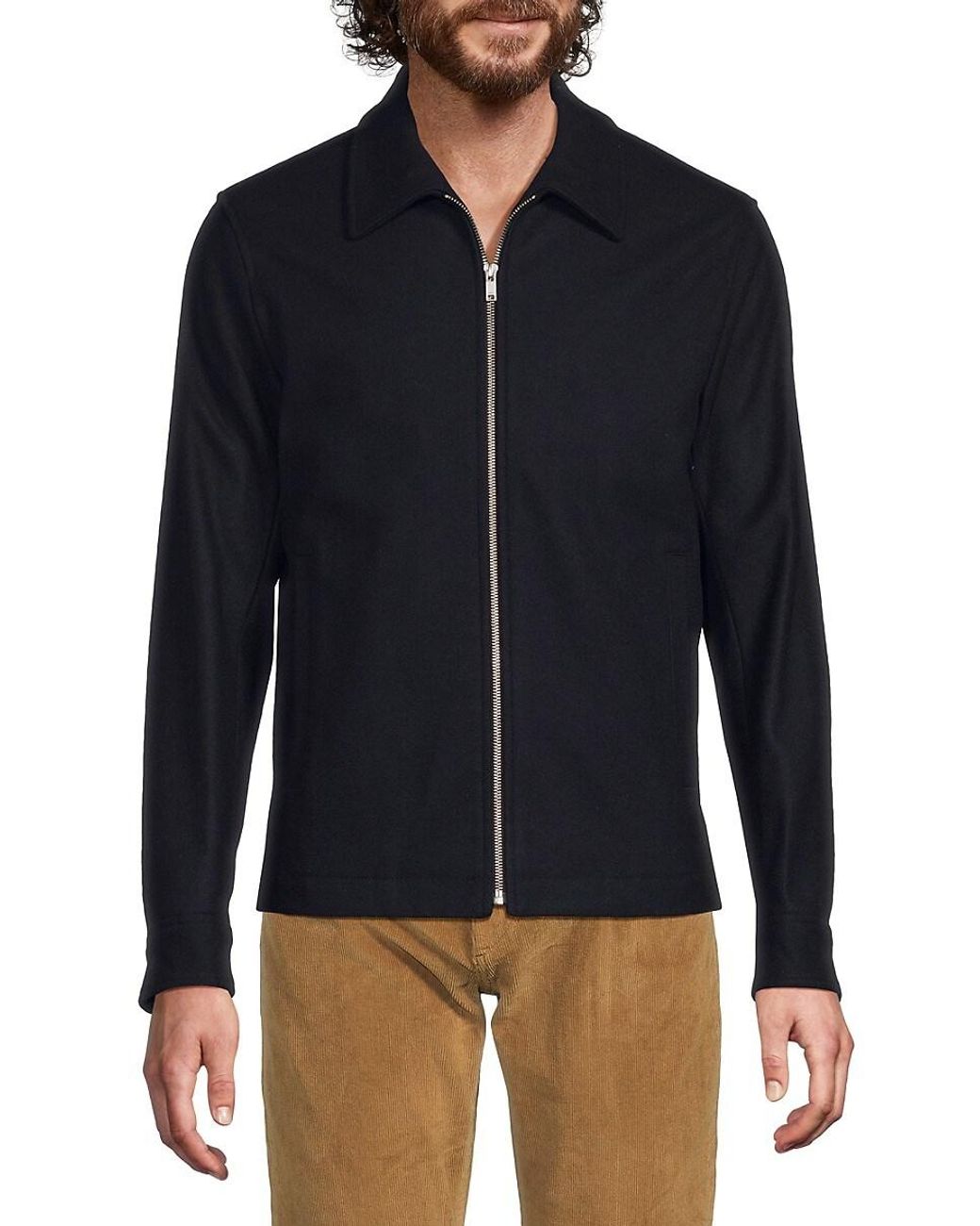 Theory 'Wyatt Urban Melton Stretch Wool-Blend Jacket in Blue for Men | Lyst