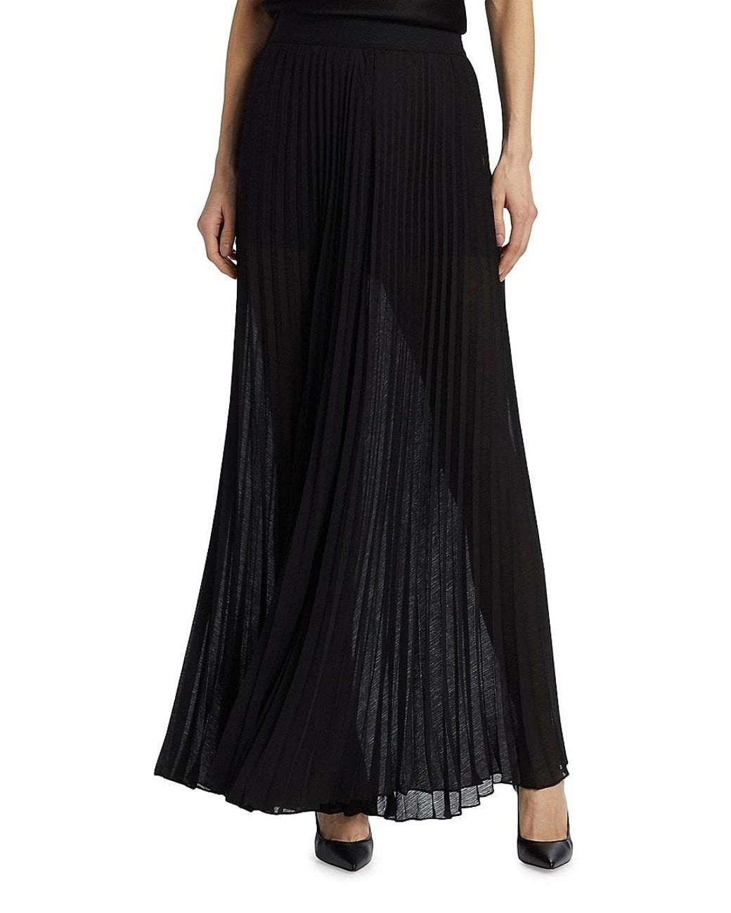 Alice + Olivia Athena Pleated Wide-Leg Pants in Black | Lyst