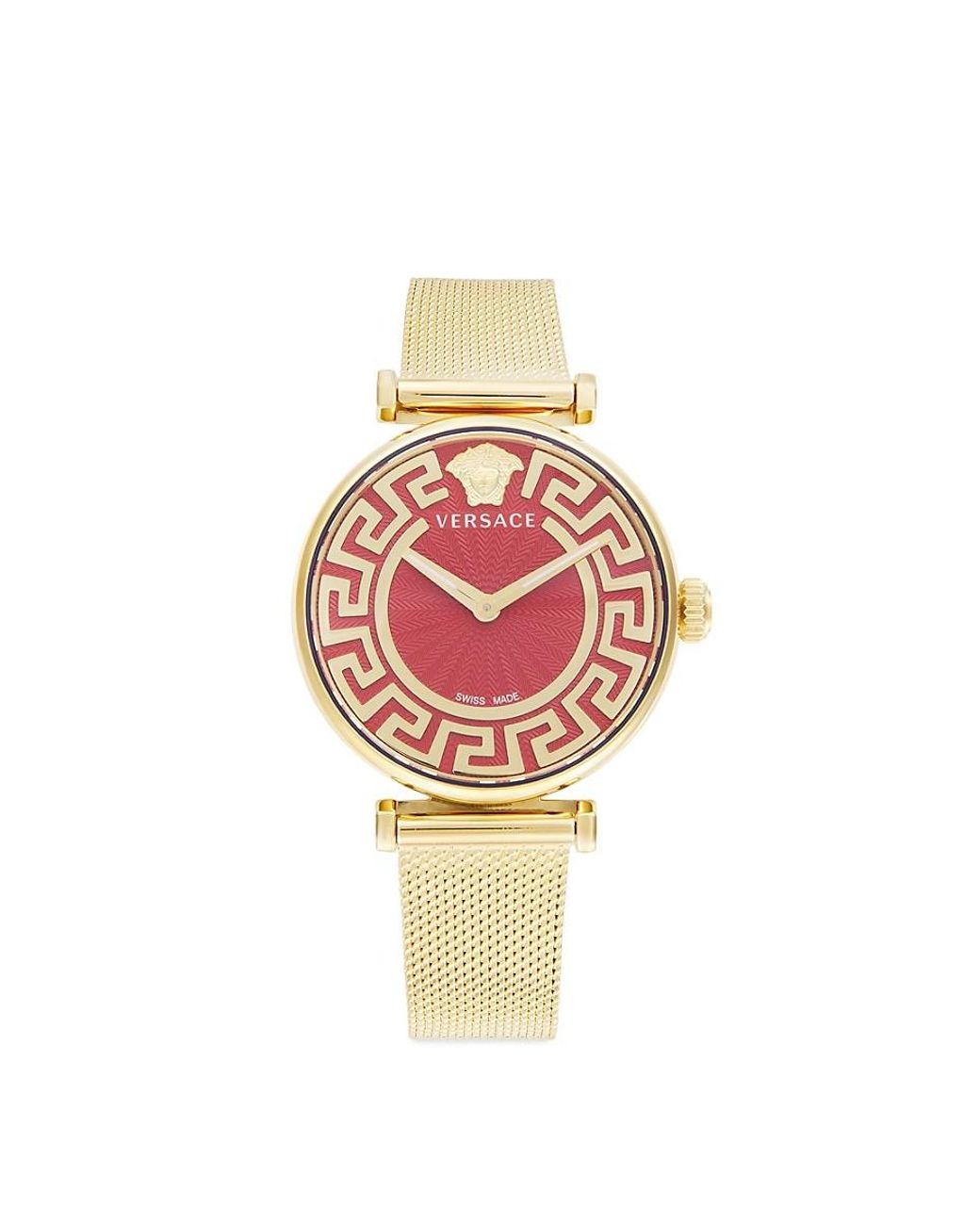 Versace Greca Chic Ip & Guilloché Dial Bracelet Watch/35Mm in Pink ...