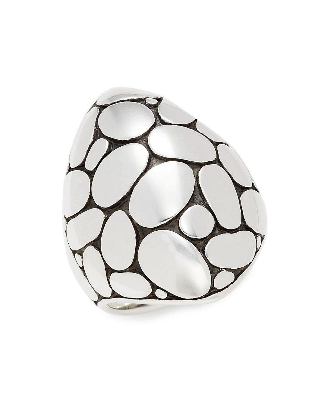 John Hardy Sterling Silver Kali Pebble Dome Ring in Metallic | Lyst