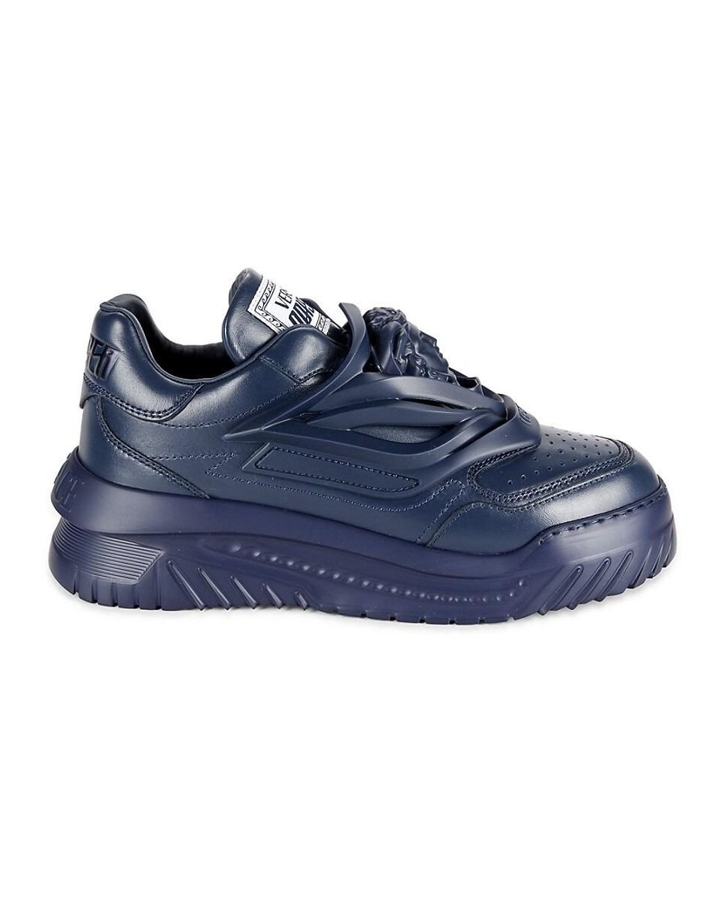 Versace Odissea Medusa Platform Court Sneakers in Blue for Men | Lyst