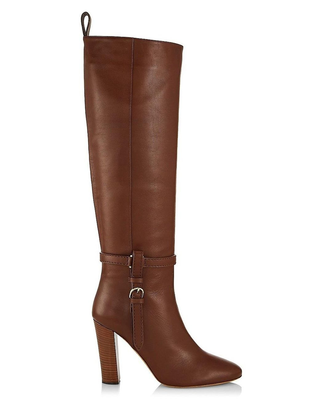 Ulla Johnson Annette 95Mm Leather Knee-High Boots in Brown | Lyst