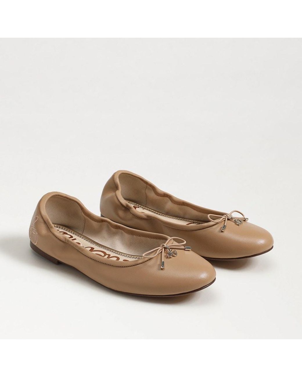 Sam Edelman Felicia Ballet Flat French Sand Leather in Brown | Lyst