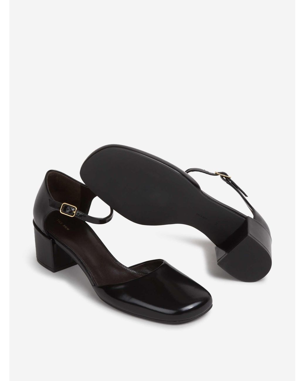 The Row Penelope Buckle Shoes in White | Lyst