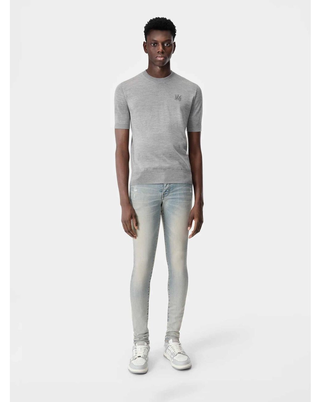 Amiri Slim Stack Jeans in Blue for Men | Lyst
