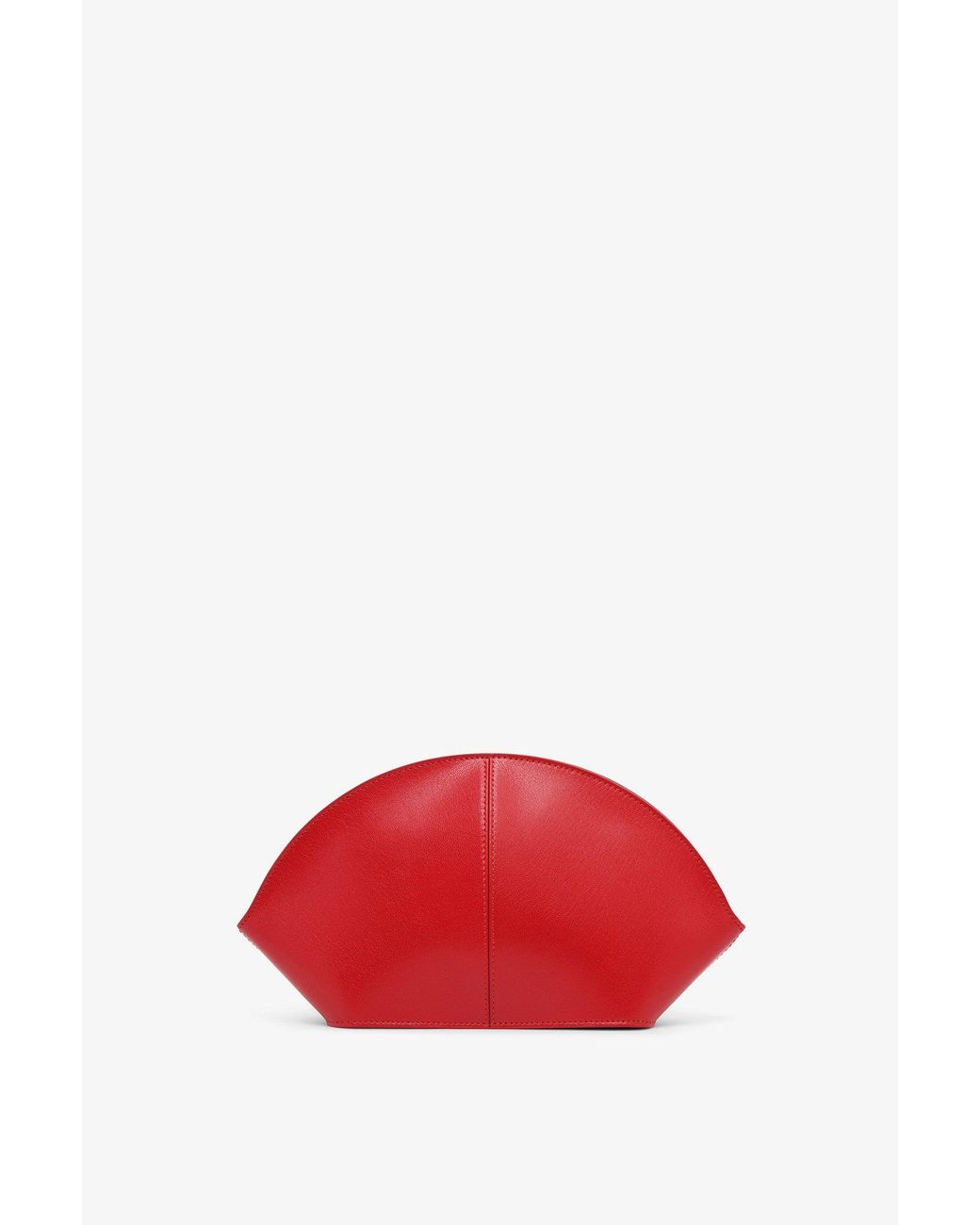 The Row Mel Red Leather Clutch | Lyst