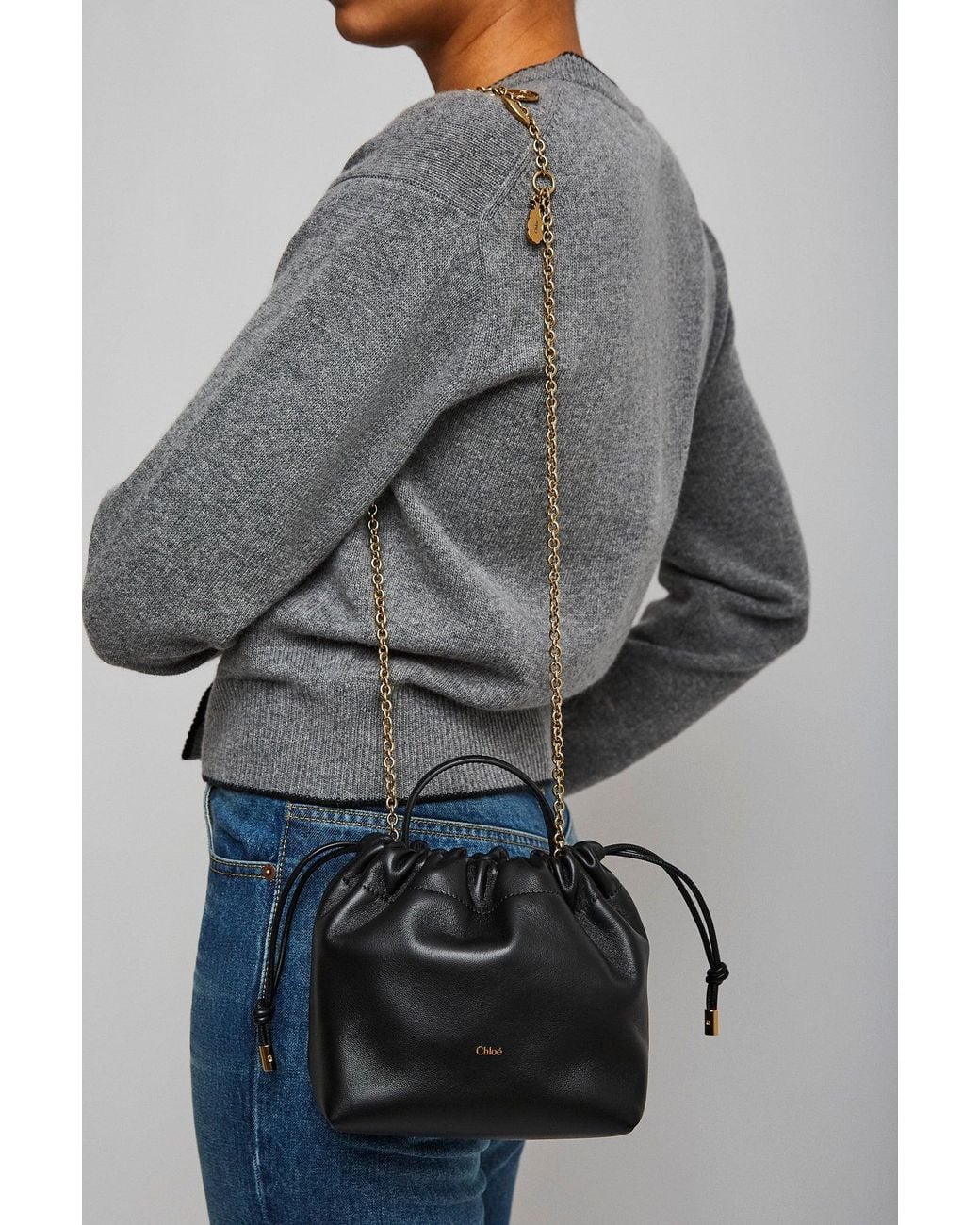 Chloé Chloe Icons Mini Black Shoulder Bag | Lyst
