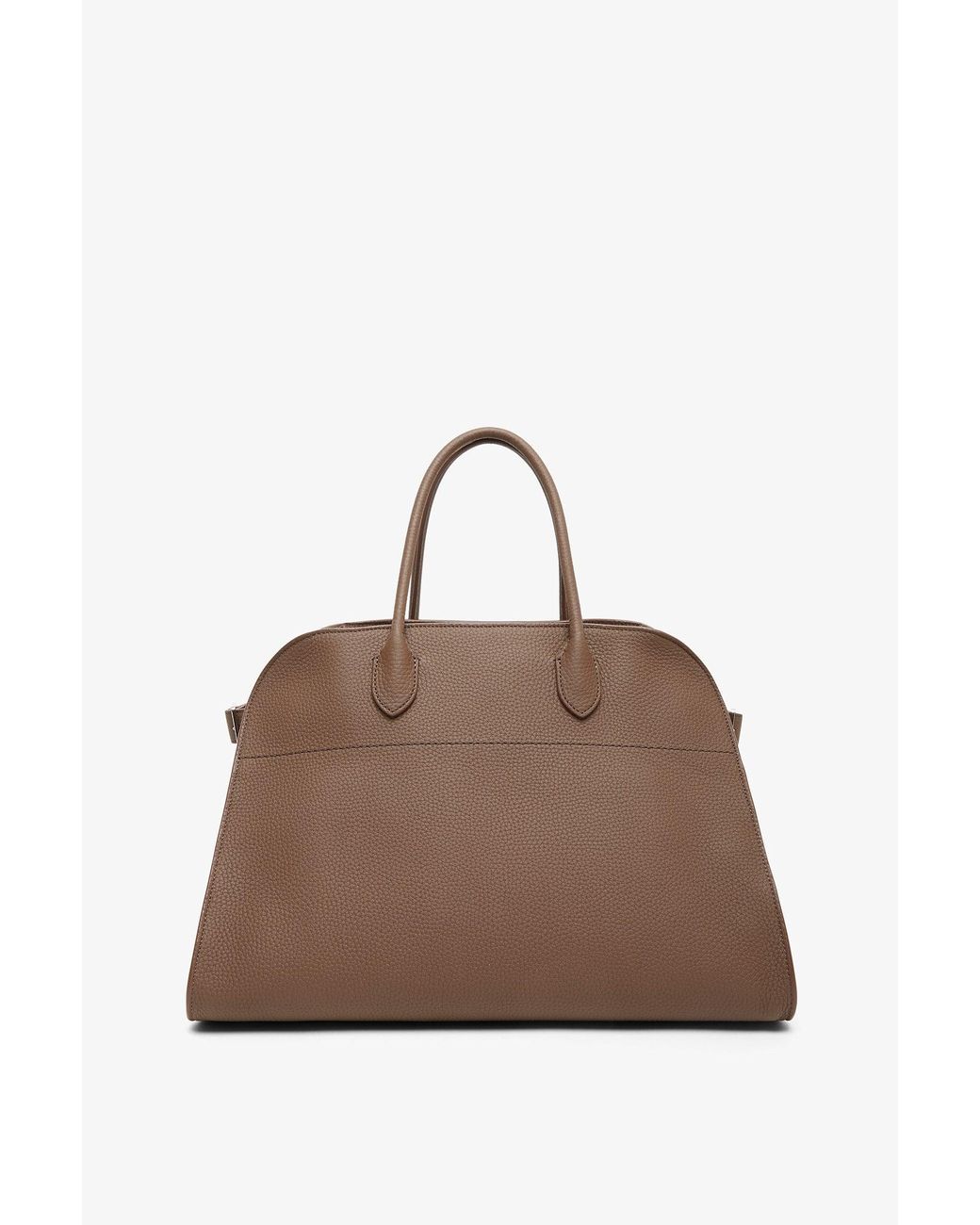 The Row Soft Margaux 15 Dark Olive Leather Bag in Brown | Lyst