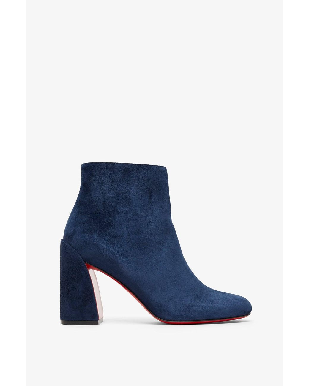 Christian Louboutin Turela Dark Blue Suede Boots | Lyst