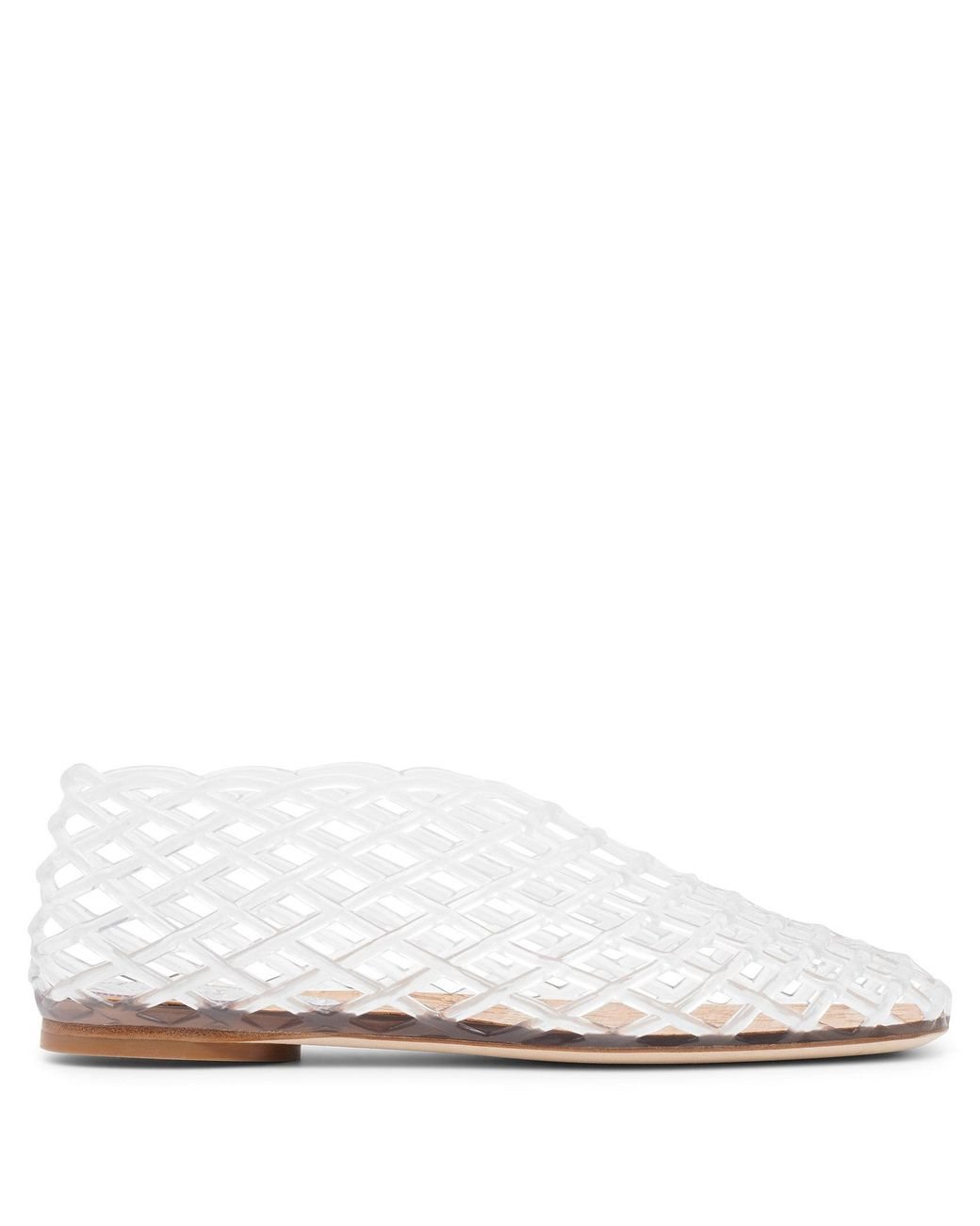 The Row Mara Transparent Flats in White | Lyst