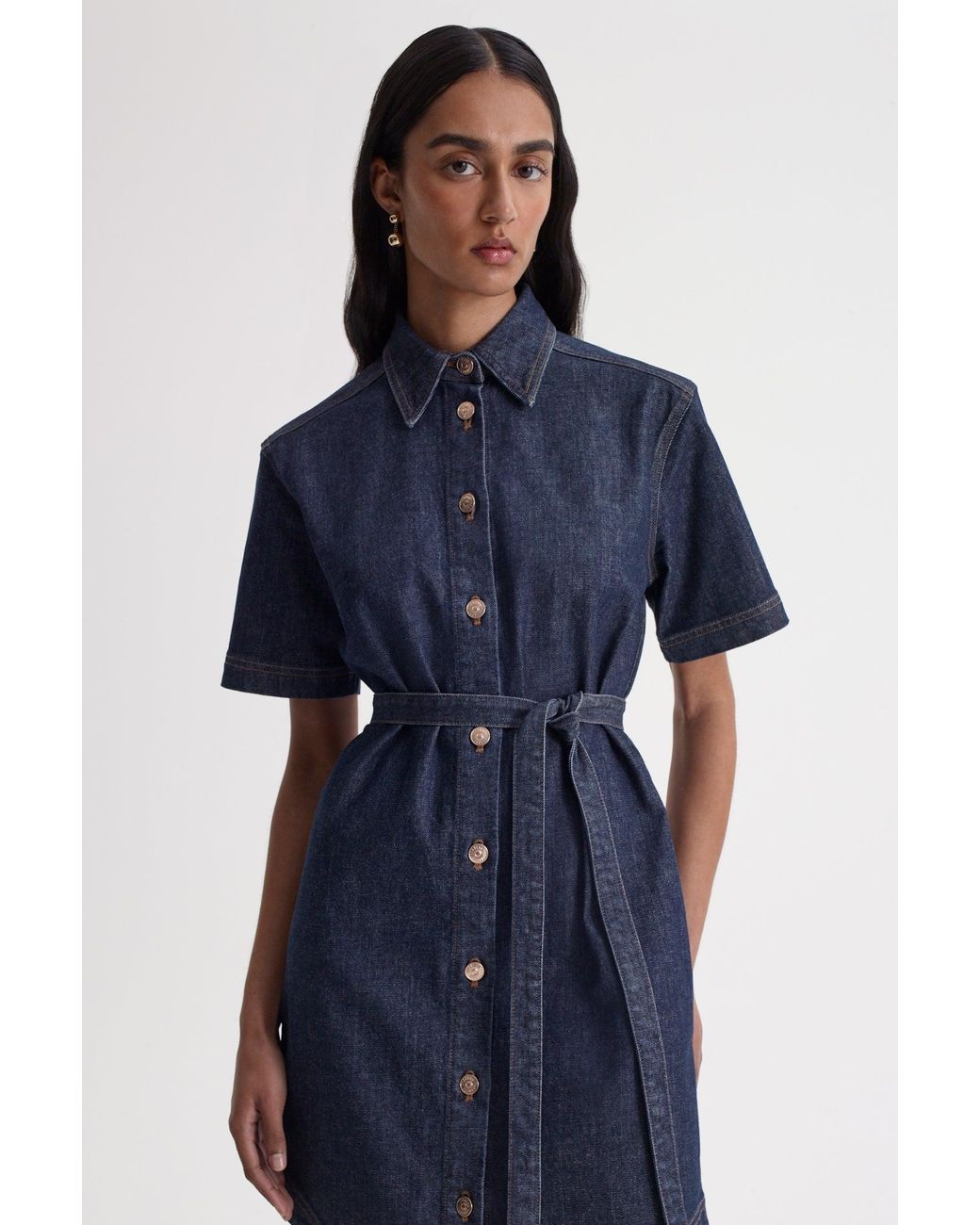 Scanlan Theodore Denim Mini Dress in Blue | Lyst