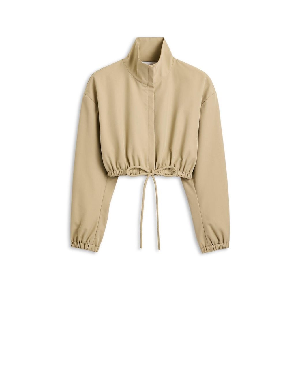 Scanlan Theodore Cotton Twill Crop Funnel Jacket in Natural | Lyst